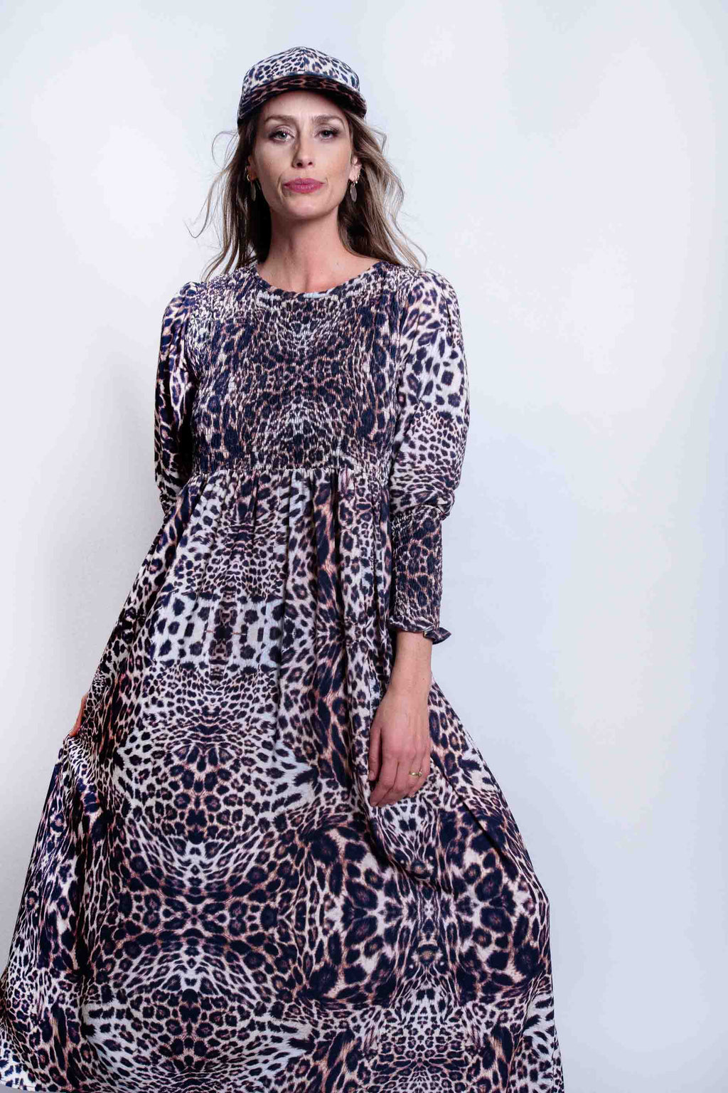 Sheryl May Leopard Print Shirred Dress – Degas
